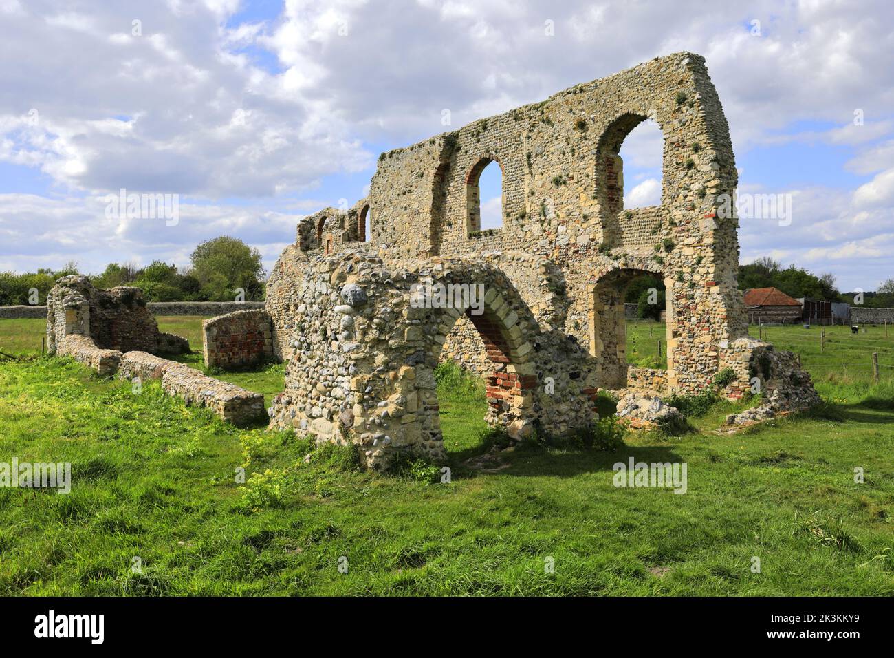 The ruins of Greyfriars Medieval Friary, Dunwich village, Suffolk ...