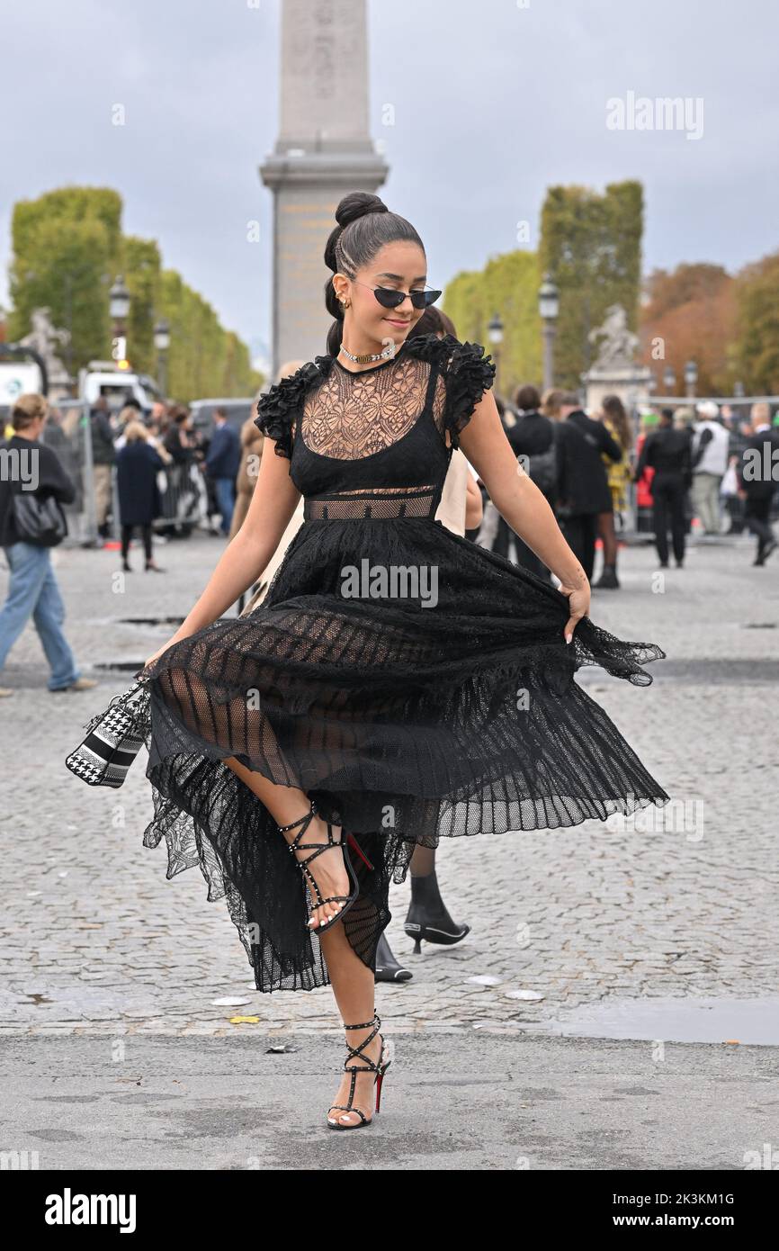 Lena Mahfouf Situations arriving at the Dior show during Paris Fashion ...