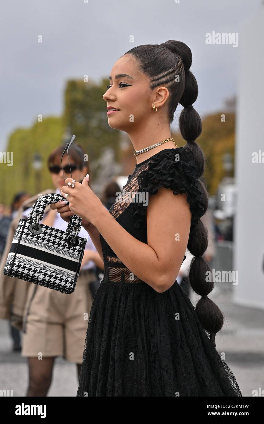 Lena Mahfouf Situations arriving at the Dior show during Paris Fashion ...