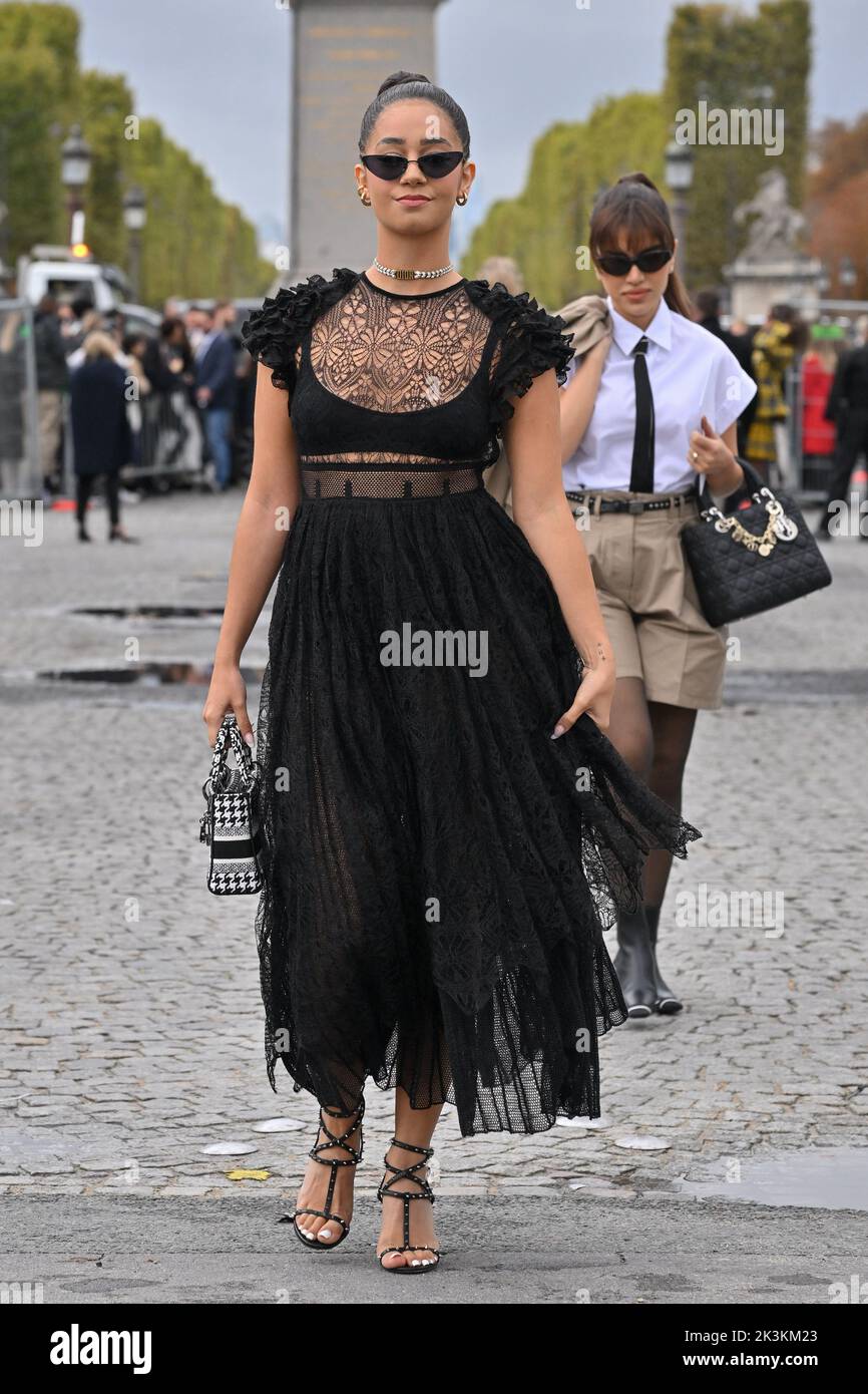 Lena Mahfouf Situations arriving at the Dior show during Paris Fashion ...
