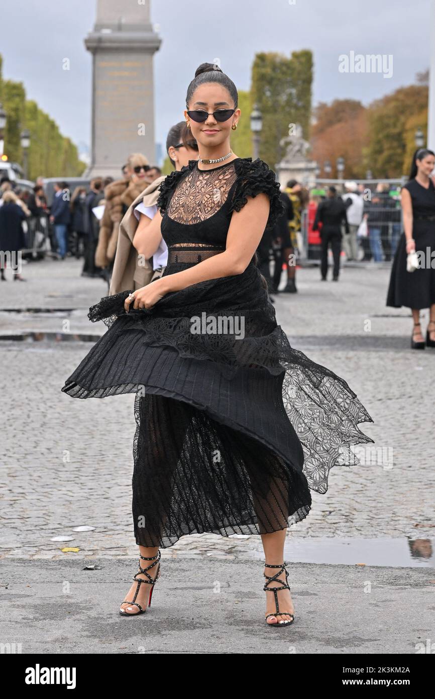 Lena Mahfouf Situations arriving at the Dior show during Paris Fashion ...