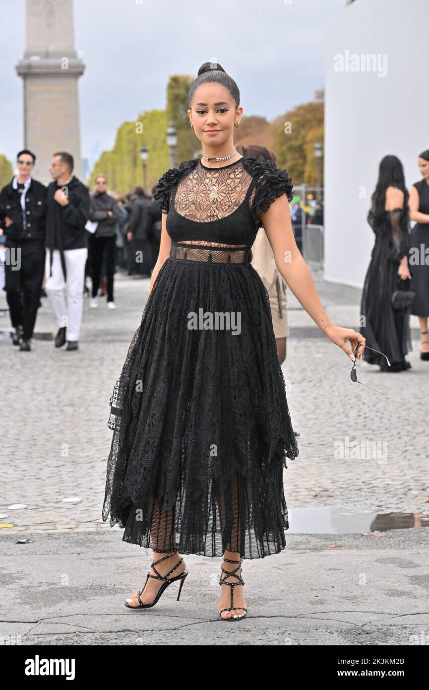 Lena Mahfouf Situations arriving at the Dior show during Paris Fashion ...