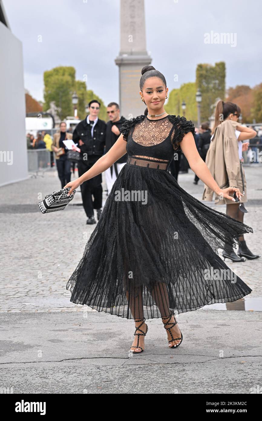 Lena Mahfouf Situations arriving at the Dior show during Paris Fashion ...