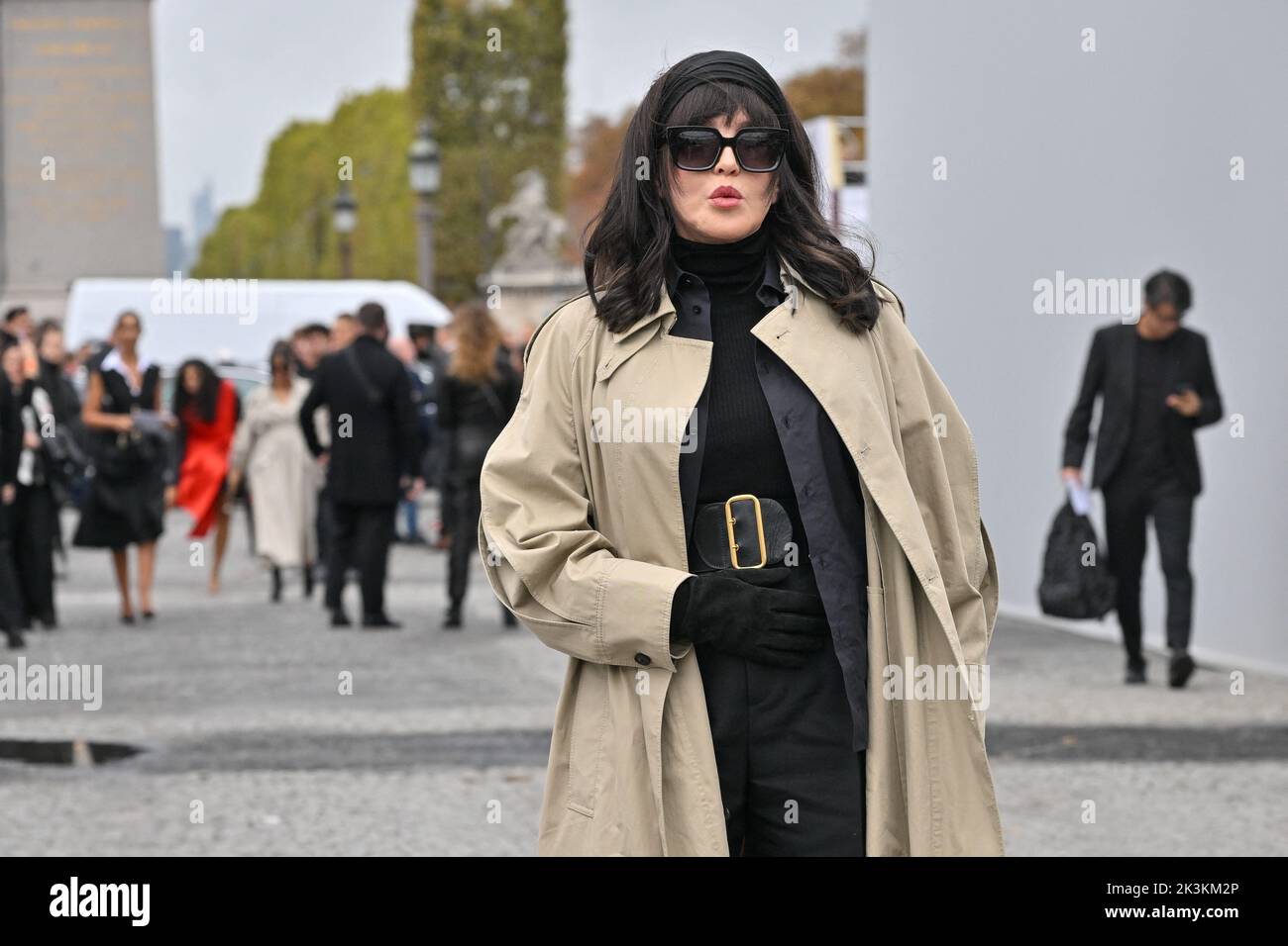 Isabelle Adjani arriving at the Dior show during Paris Fashion Week in ...