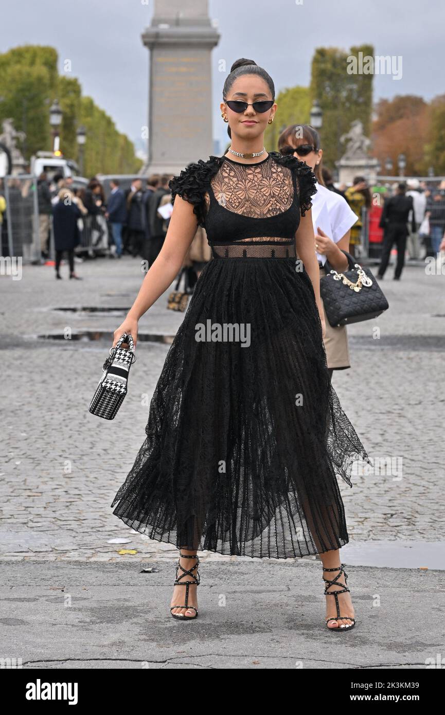 Lena Mahfouf Situations arriving at the Dior show during Paris Fashion ...