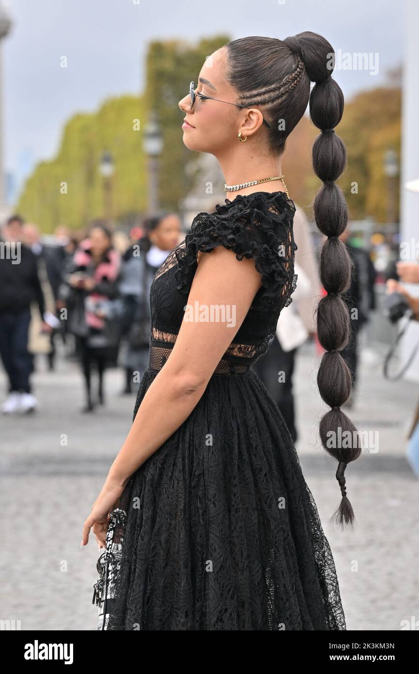 Lena Mahfouf Situations arriving at the Dior show during Paris Fashion ...