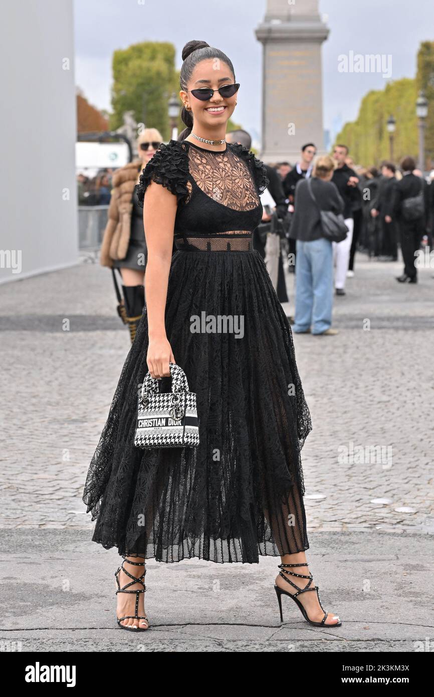 Lena Mahfouf Situations arriving at the Dior show during Paris Fashion ...