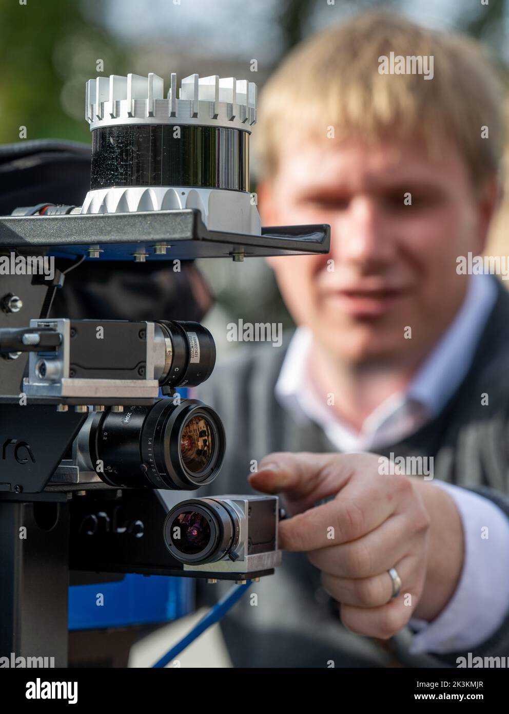 27 September 2022, Saxony-Anhalt, Köthen: Robert Konradt, a research assistant at the University ...
