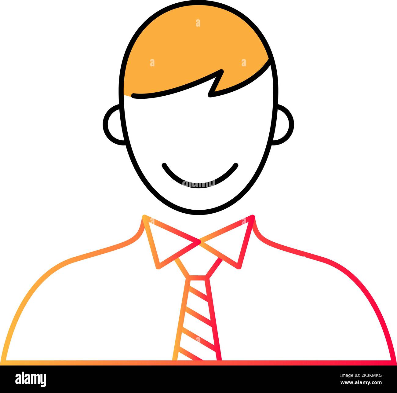 Businessman portrait flat vector icon. Male person avatar isolated on ...