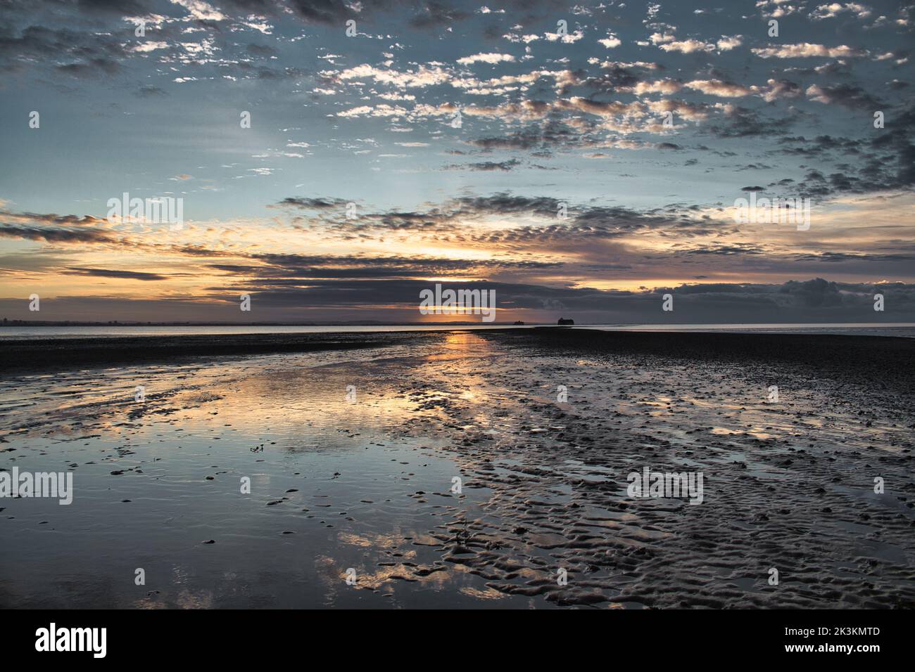 A beautiful view of Appley Beach in the Isle of Wight, England Stock ...