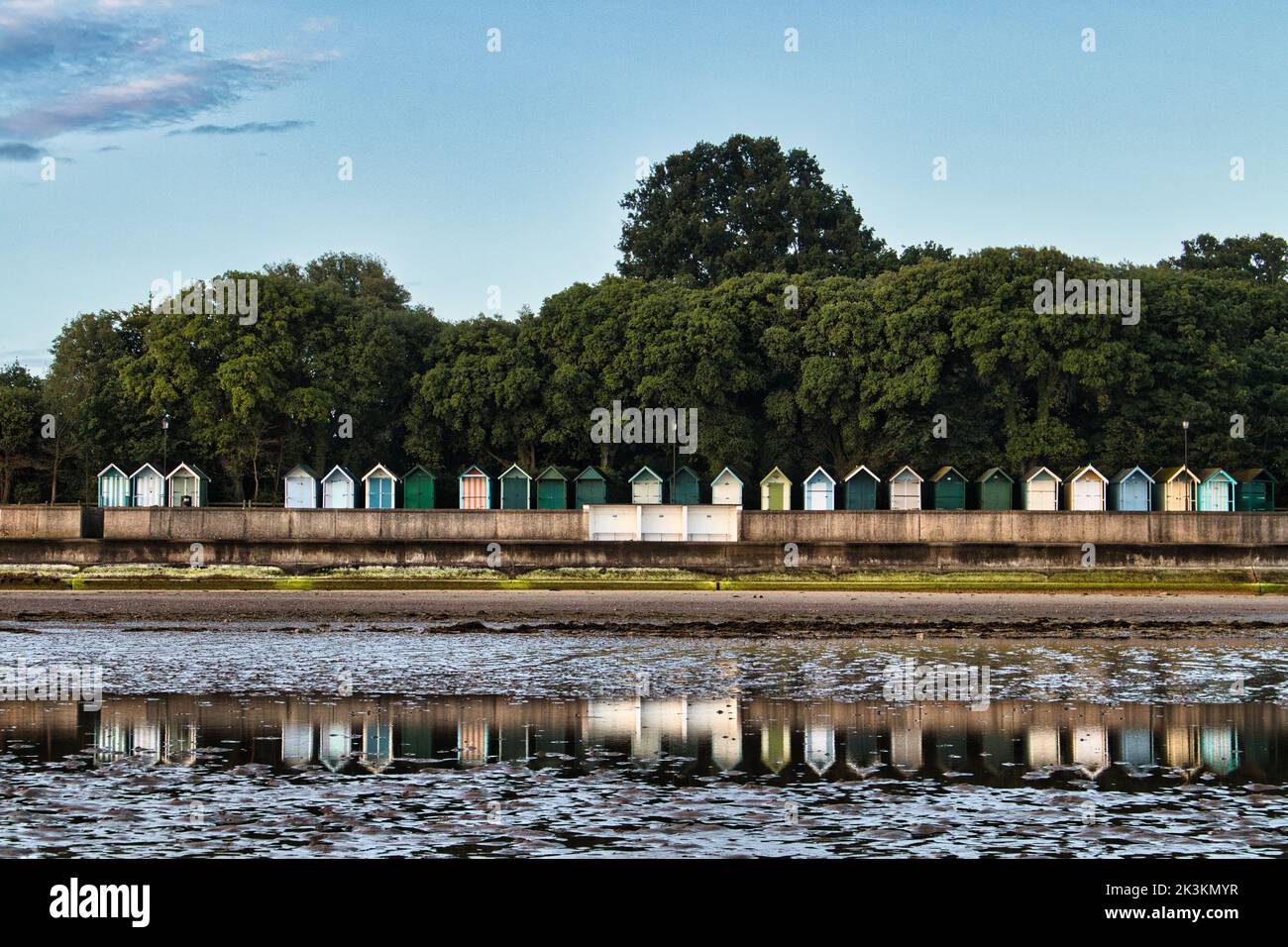 A beautiful view of Appley Beach in the Isle of Wight, England Stock ...