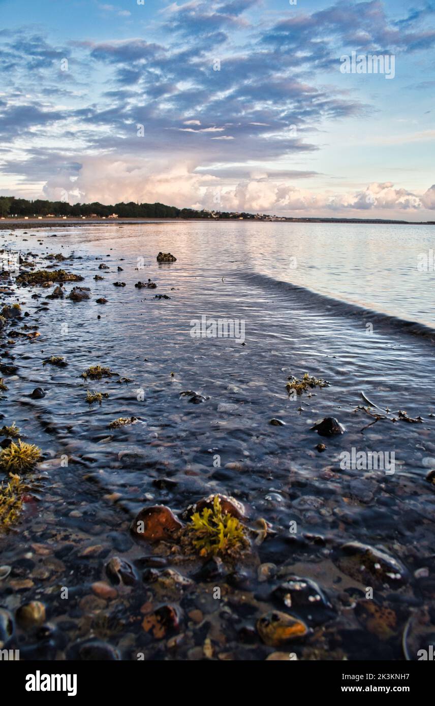 A beautiful view of Appley Beach in the Isle of Wight, England Stock ...