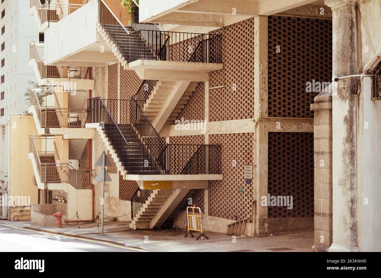 The scissor staircases at Yin Yee Mansion at Mid-Levels West. 20SEp22 ...