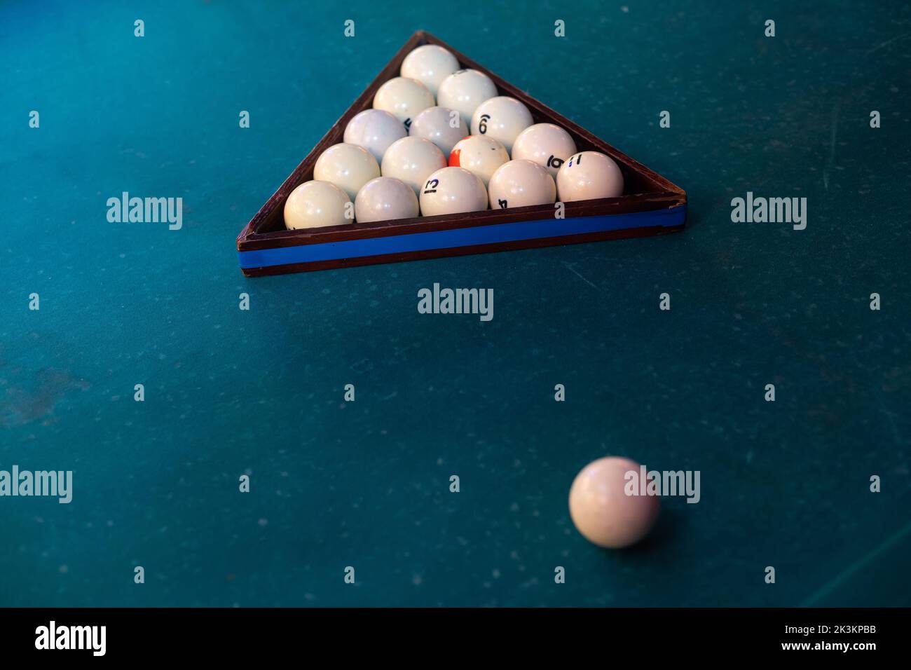 Table billiards ball top view hi-res stock photography and images - Alamy