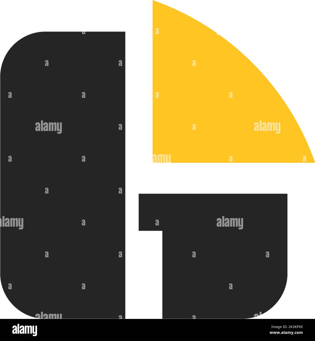 A black and yellow logo against white background Stock Vector Image ...