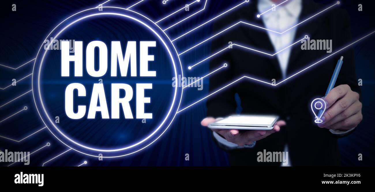 Writing displaying text Home Care. Business idea Place where showing ...