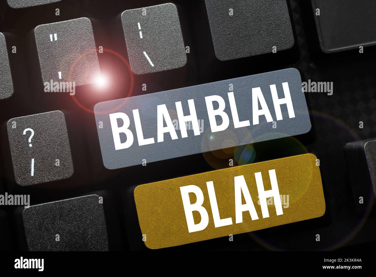 Text caption presenting Blah Blah Blah. Business showcase Talking too ...