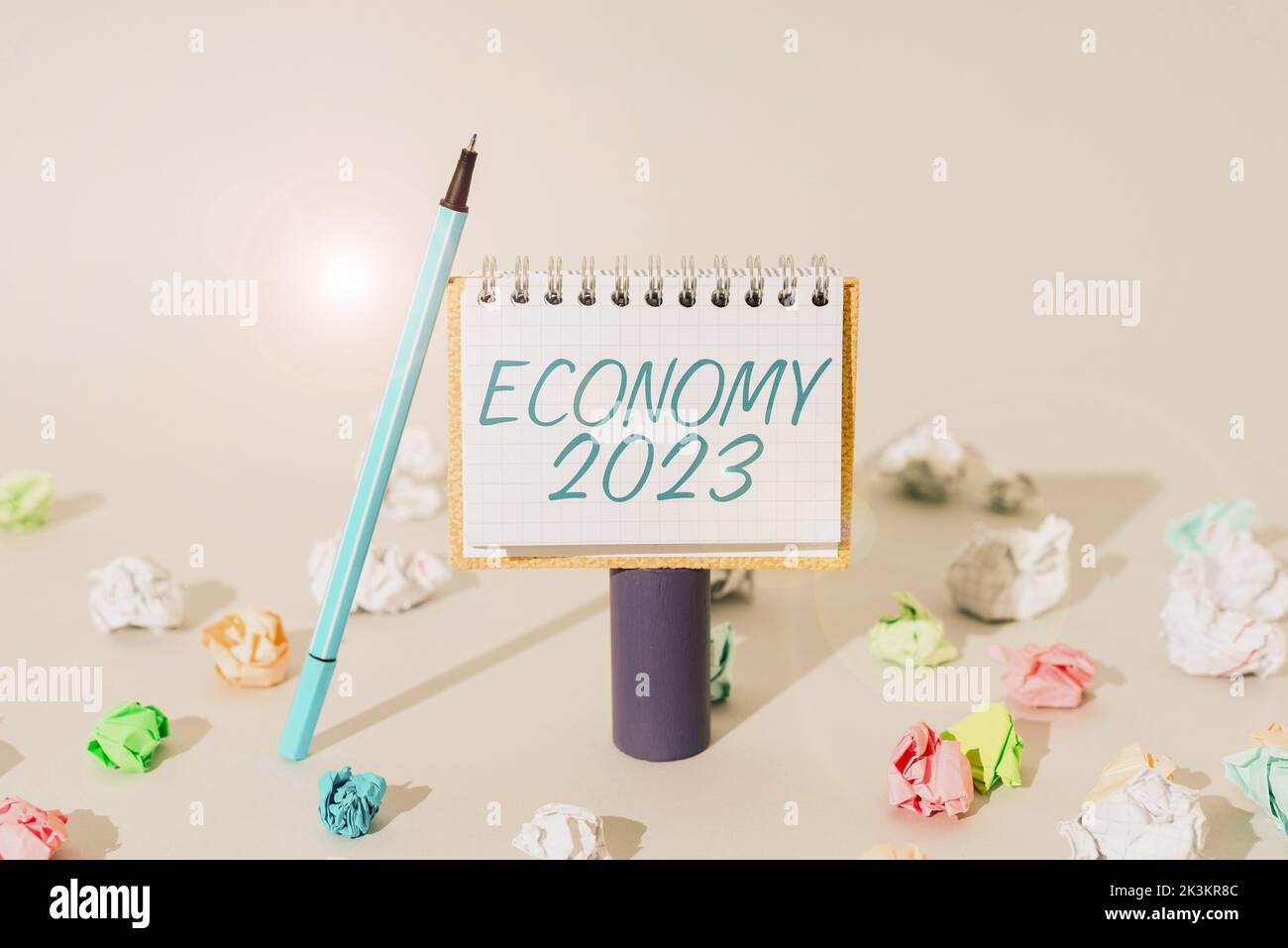 Conceptual display Economy 2023. Business overview State of wealth and ...