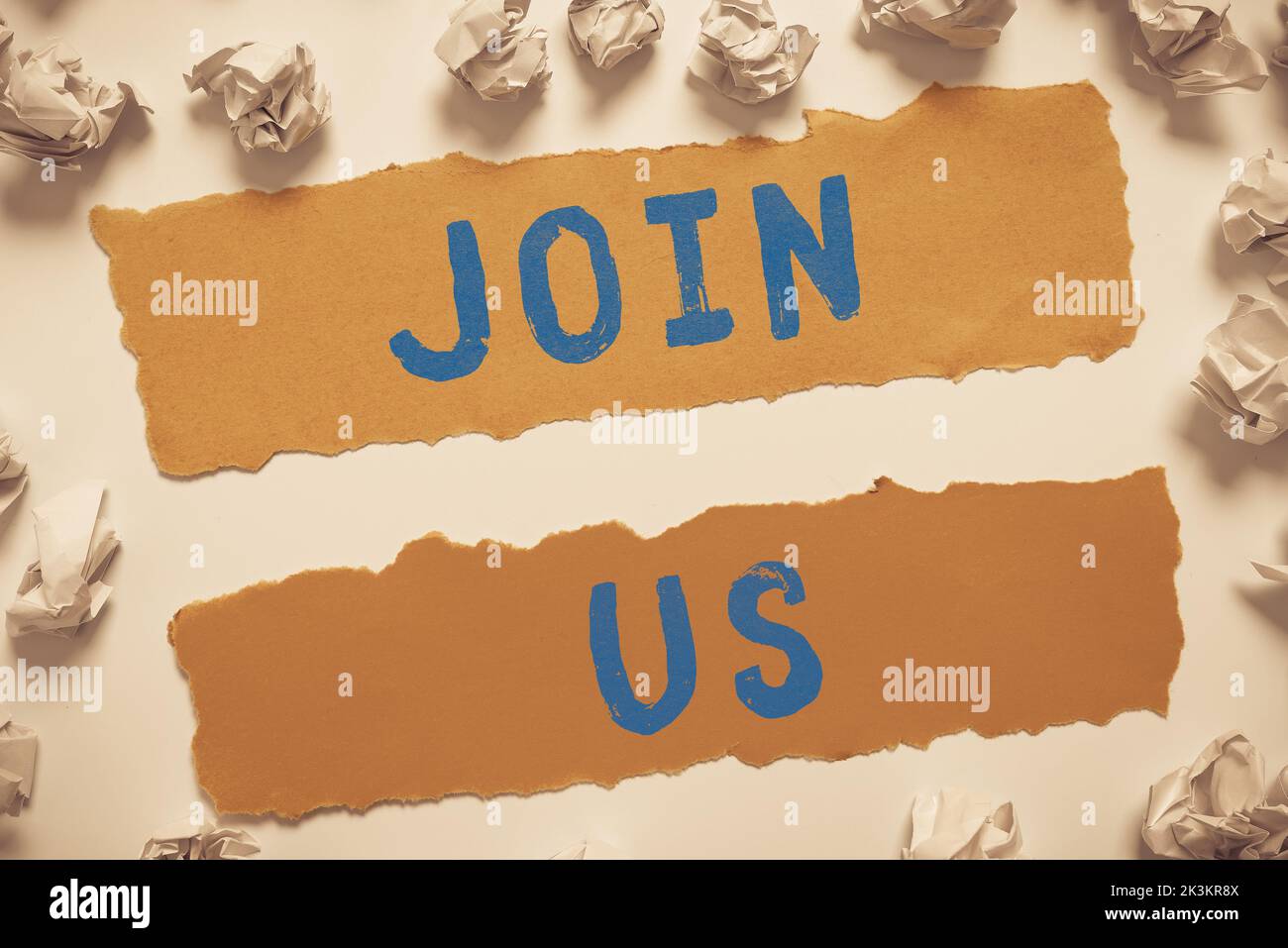 Hand writing sign Join Us. Internet Concept Register in community Team ...