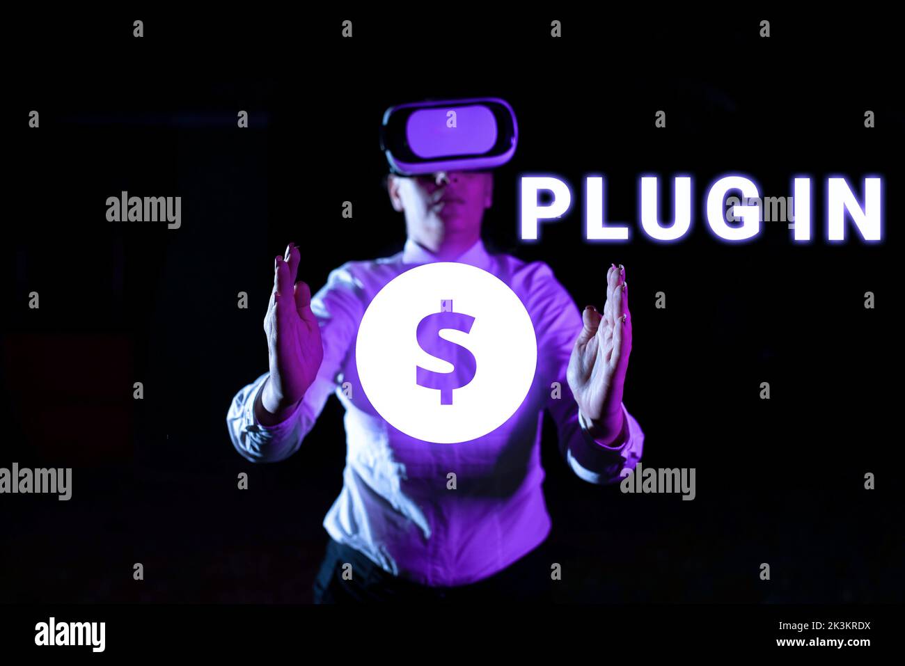 Hand writing sign Plug In. Internet Concept putting device into ...