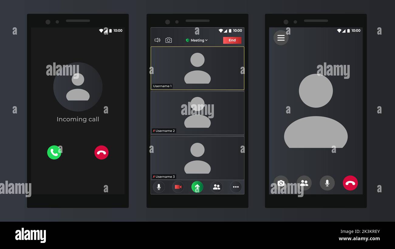 Video conference user interface. User web video call window. User web video call window. Mockup ...