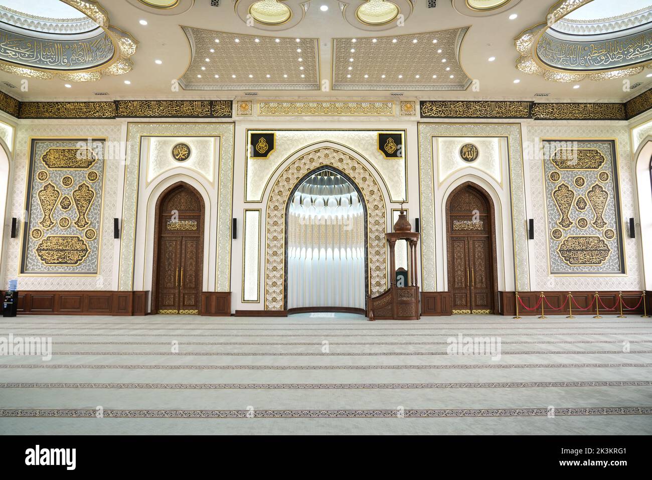 The interior of Rakat mosque after reconstruction at Rakat, Yakkasaroy ...