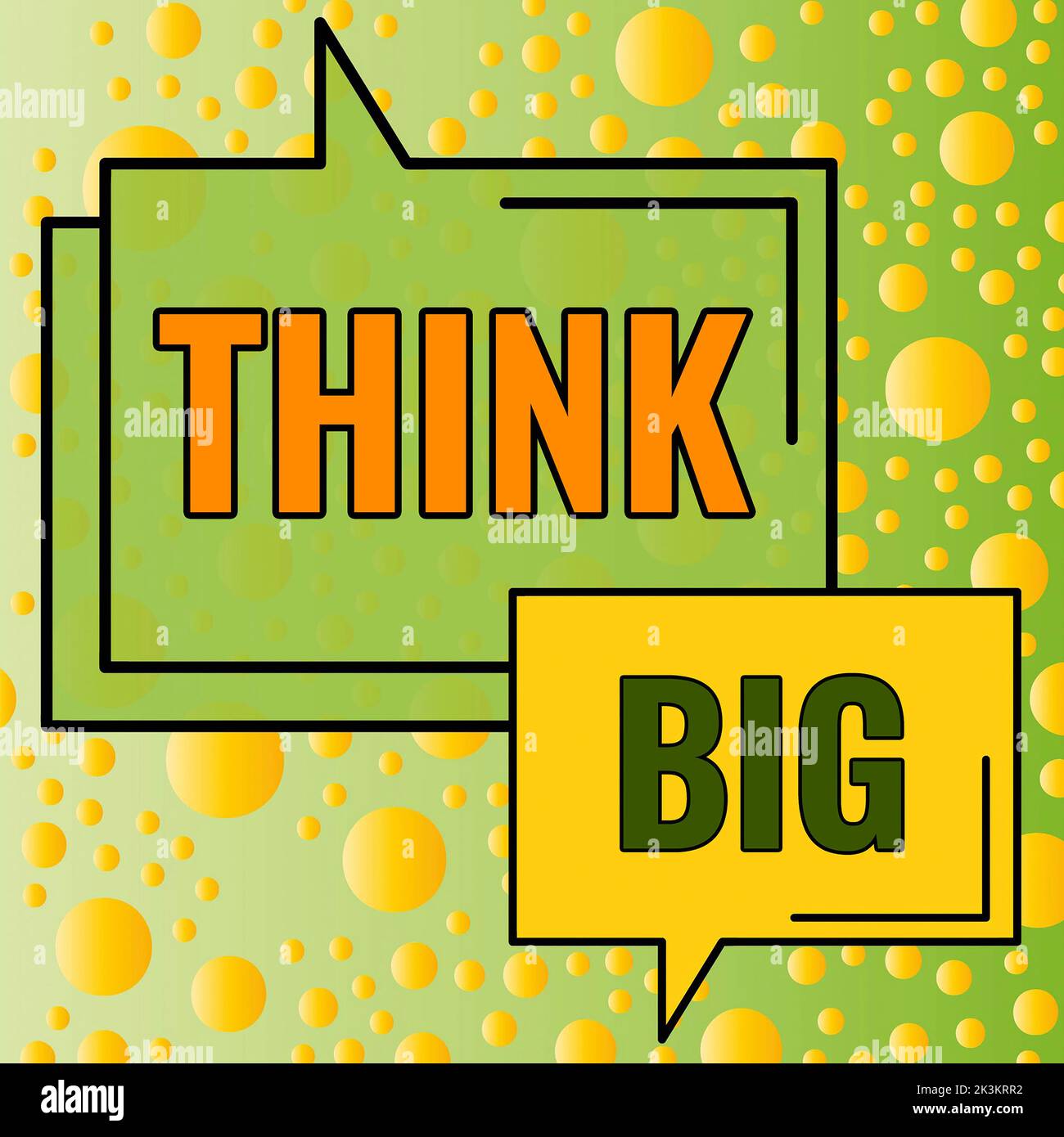 Text sign showing Think Big. Business concept To plan for something ...