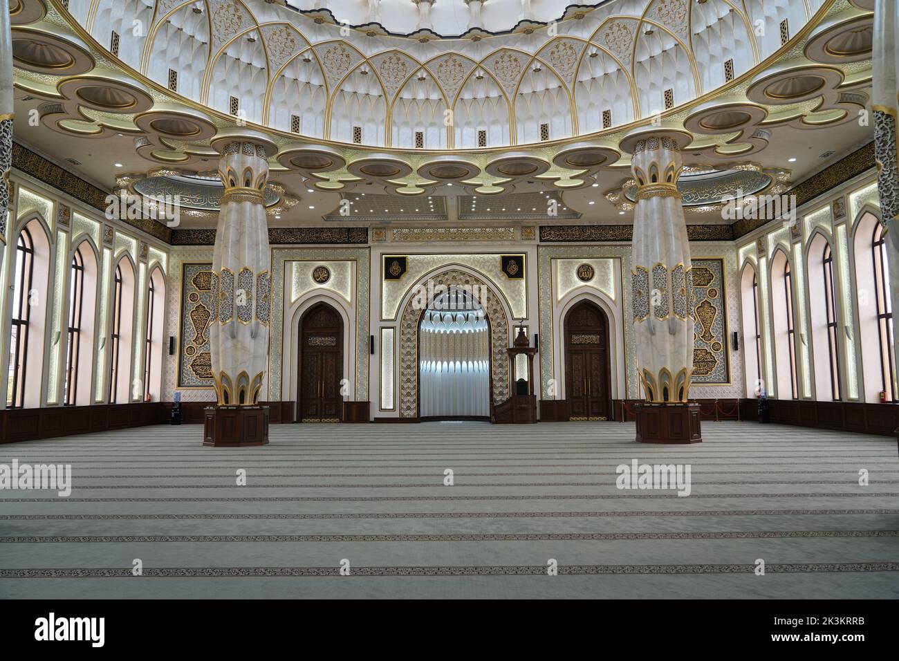 The interior of Rakat mosque after reconstruction at Rakat, Yakkasaroy ...
