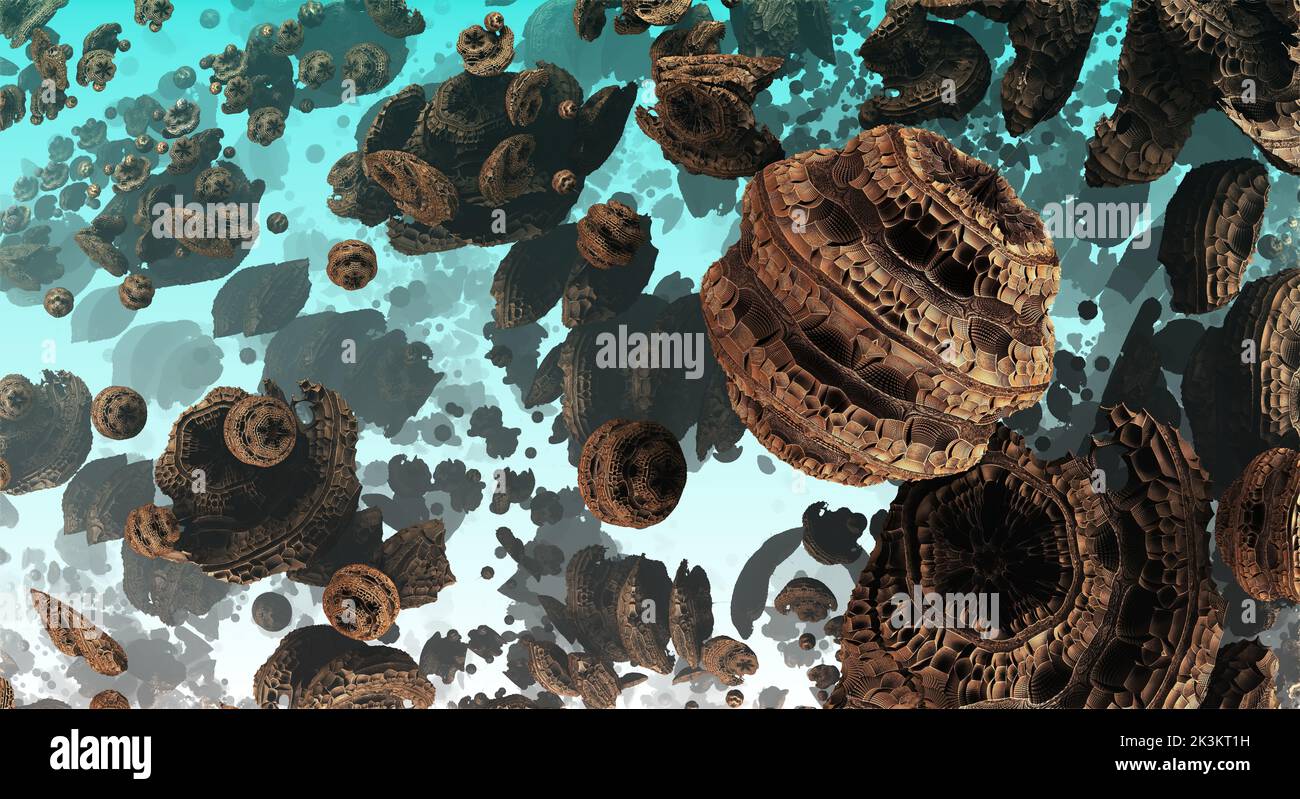 A 3D render of brown coral floating underwater in a sea Stock Photo - Alamy