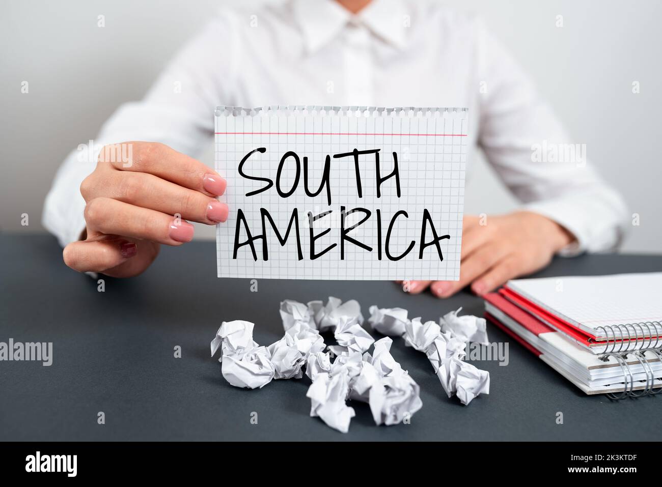 Conceptual display South America. Business overview Continent in ...