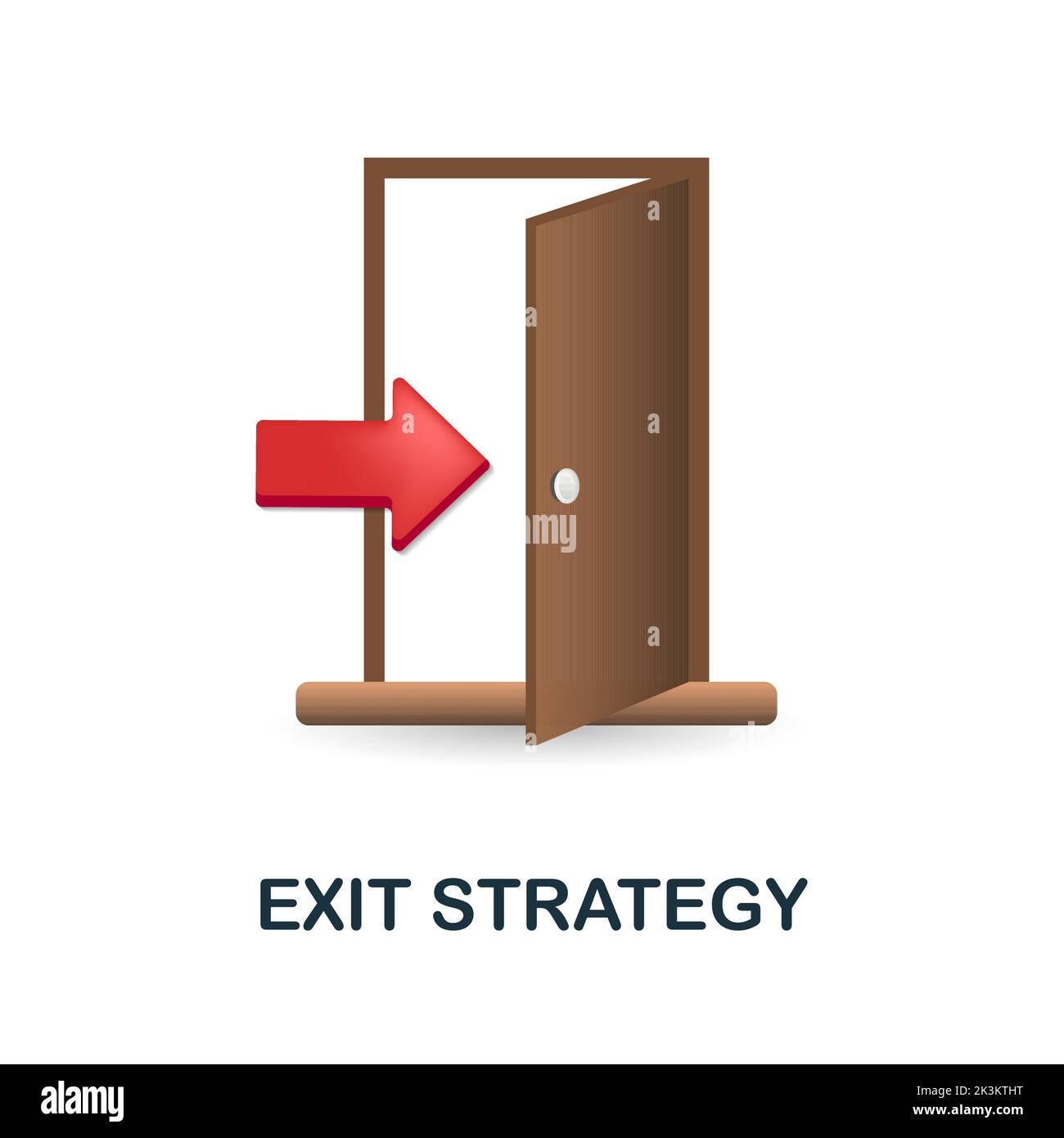 Exit Strategy icon. 3d illustration from crowdfunding collection ...