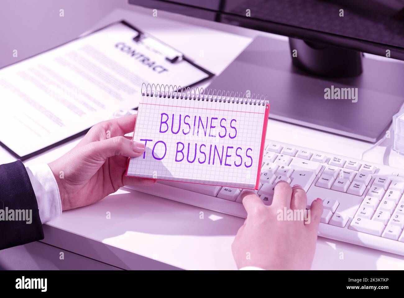 Sign displaying Business To Business. Internet Concept Commercial ...