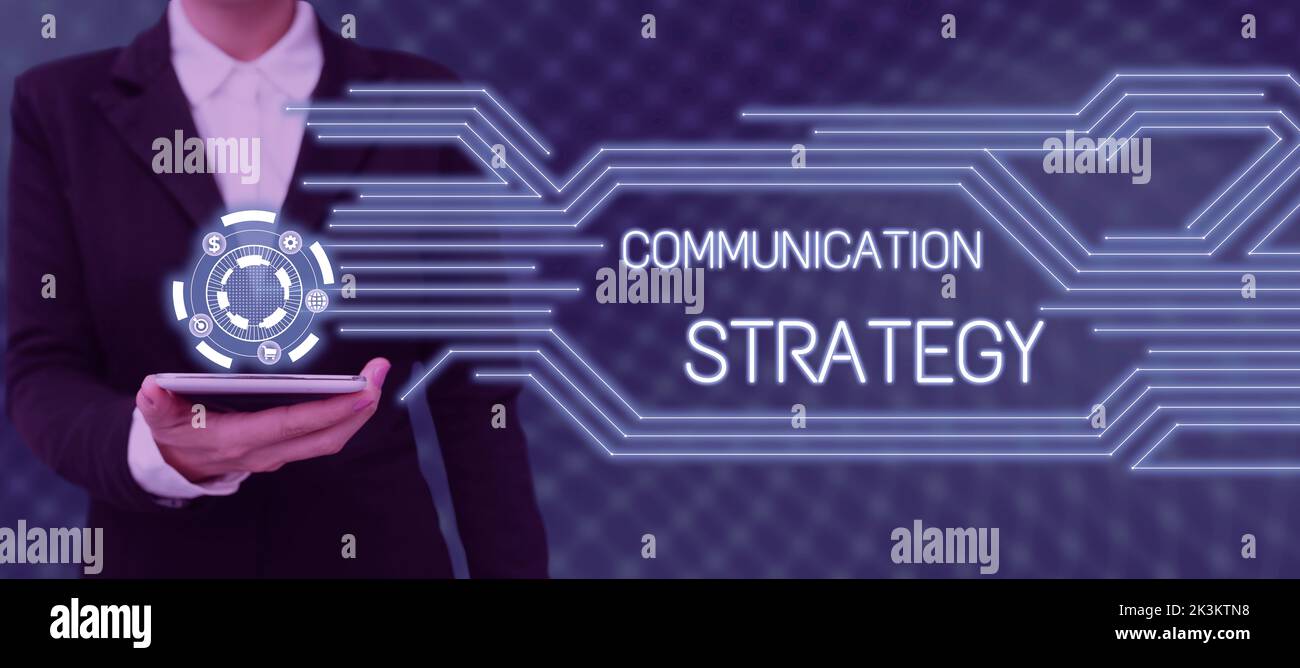 Text showing inspiration Communication Strategy. Word for Verbal ...