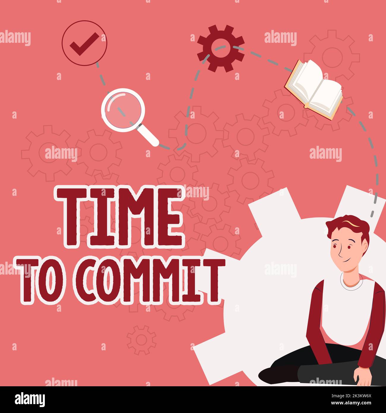 Sign displaying Time To CommitEngagement or obligation that restricts ...