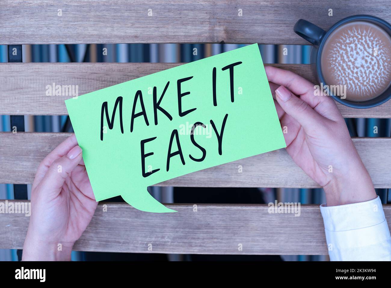 Inspiration showing sign Make It Easy. Word Written on Smart approach ...
