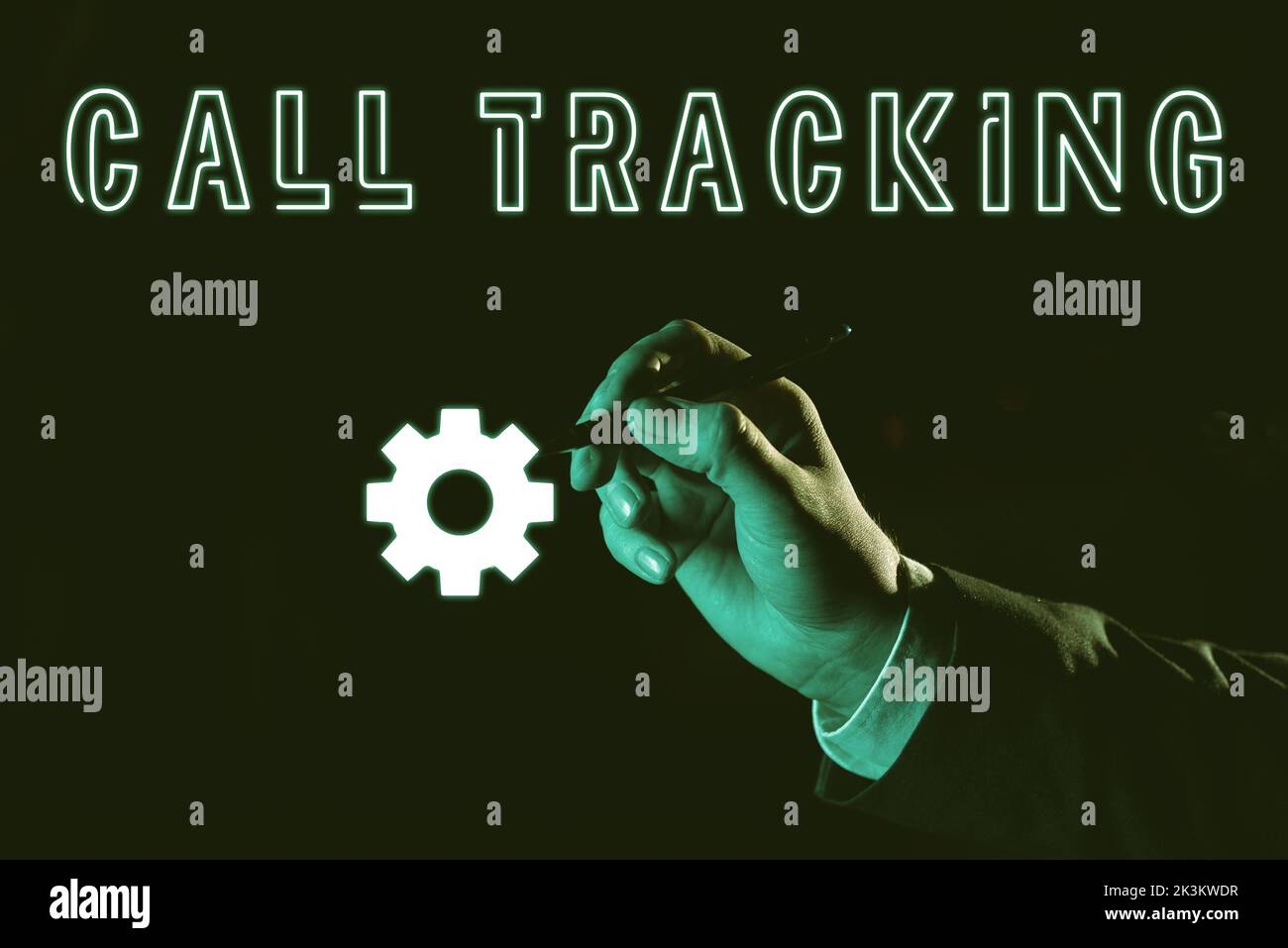 Sign displaying Call Tracking. Business approach Organic search engine ...