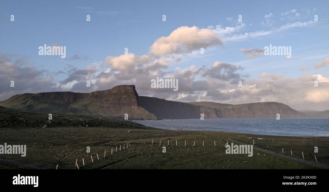Moonen Bay cliffs from Neist Point Lighthouse, Duirinish, Isle of Skye ...