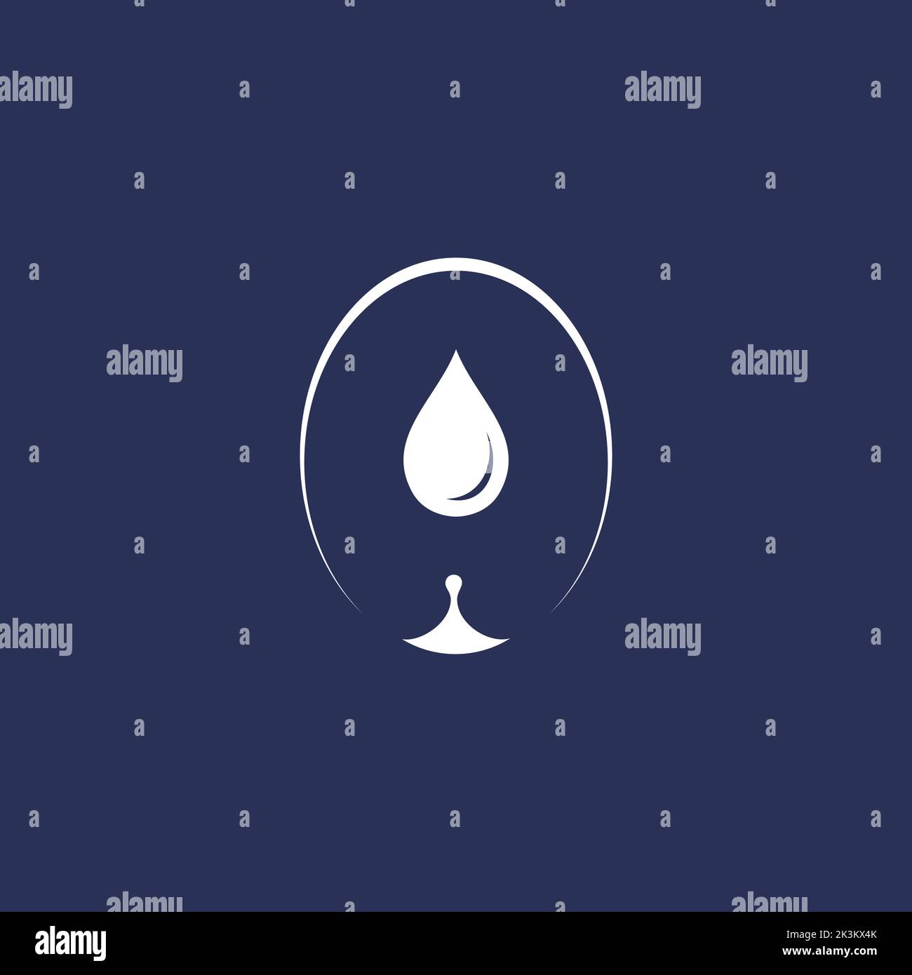 A vector of logo design with pure water drop isolated in blue ...