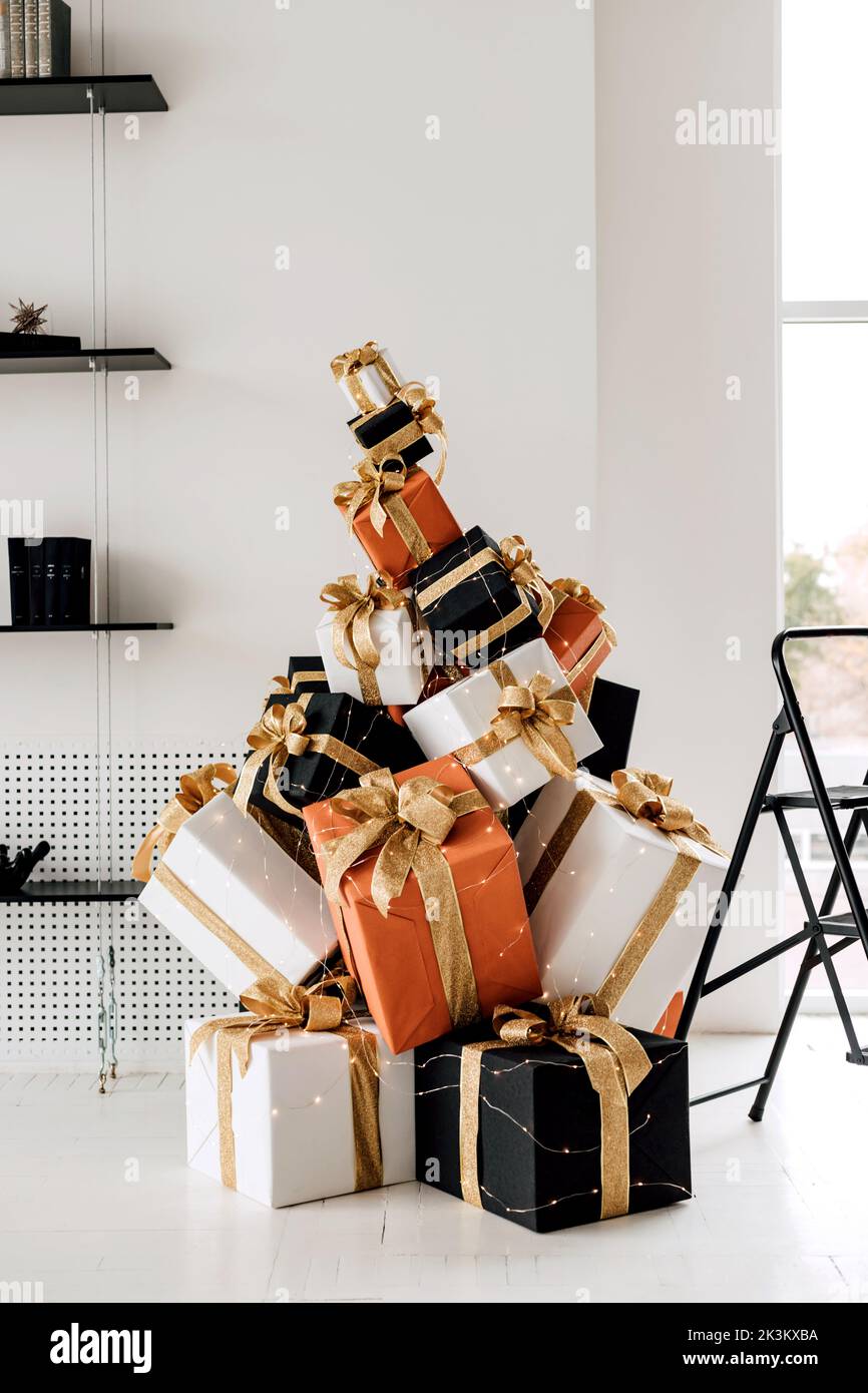 Gifts for the whole family for Christmas. Boxing Day Stock Photo - Alamy