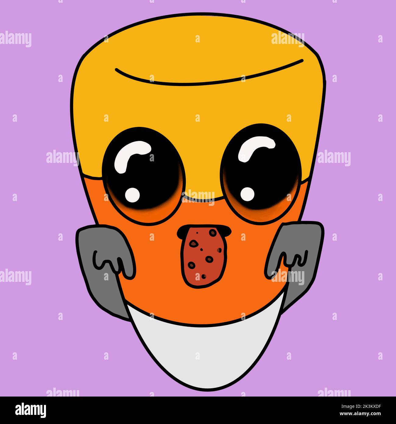 cute monster candy halloween illustration Vector illustration Stock ...