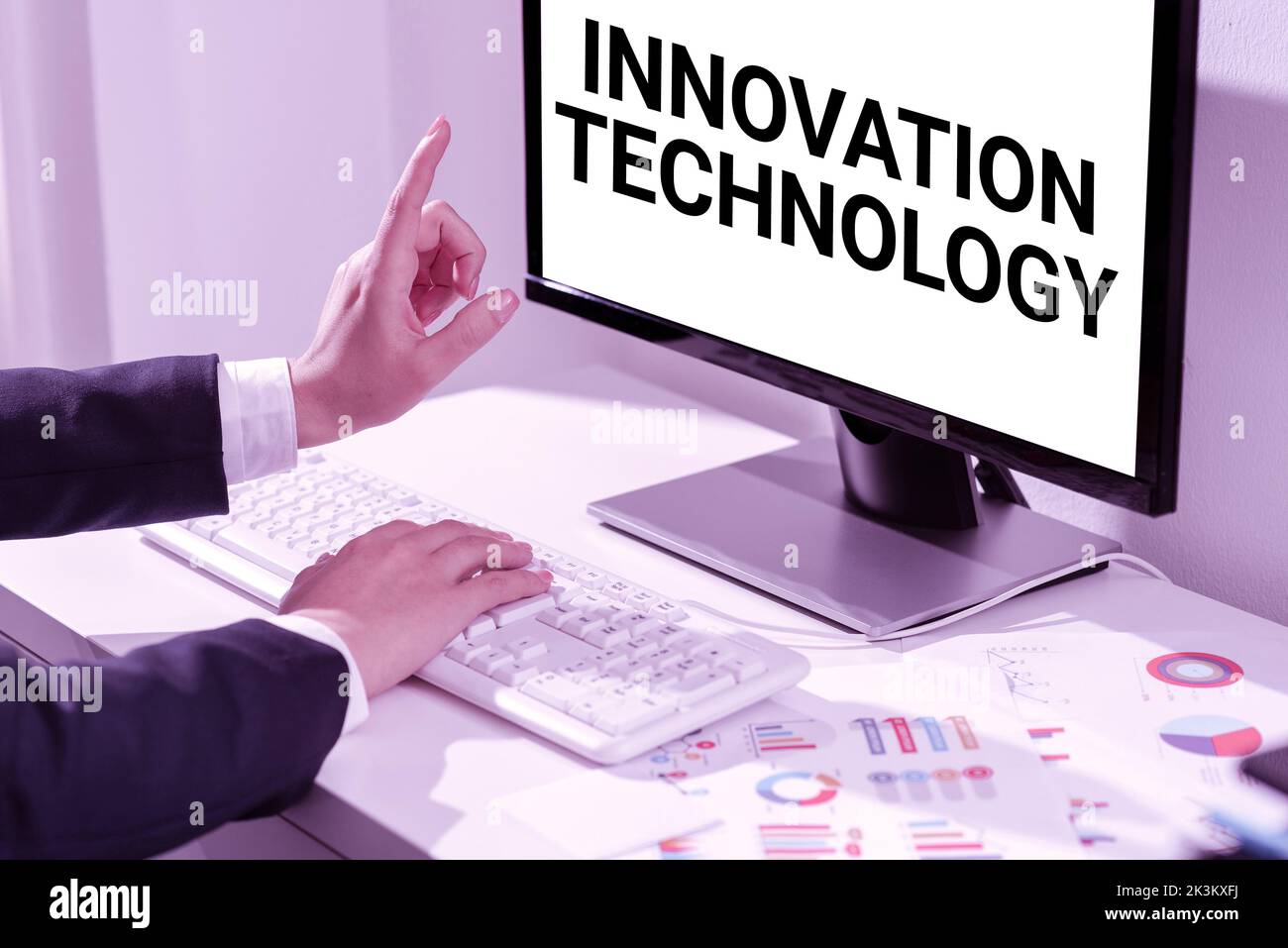 Handwriting text Innovation Technology. Concept meaning New Idea or ...