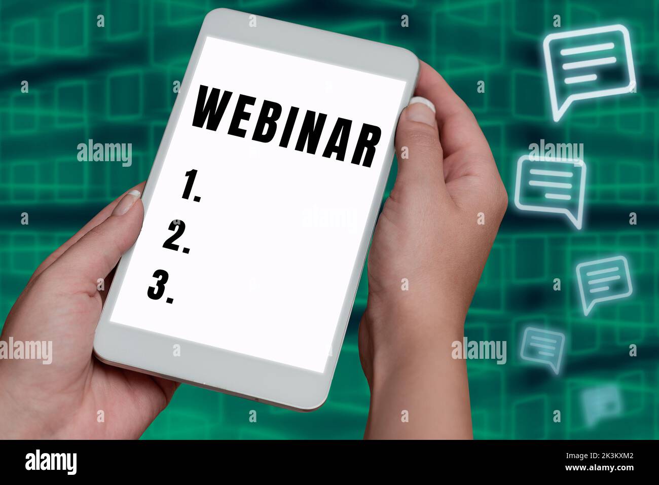 Conceptual display Webinar. Concept meaning defined as seminar ...