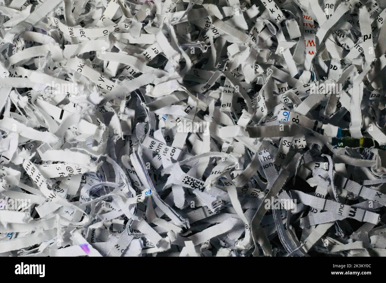 Fullframe of paper that has been shredded Stock Photo - Alamy