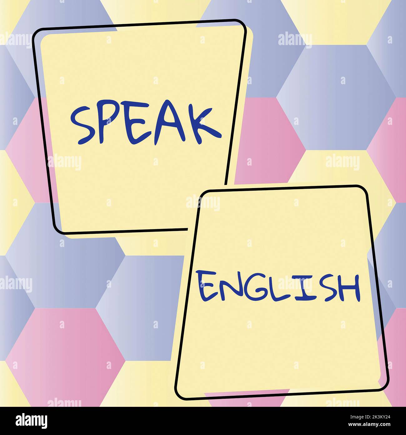 Hand writing sign Speak English. Business showcase Study another ...