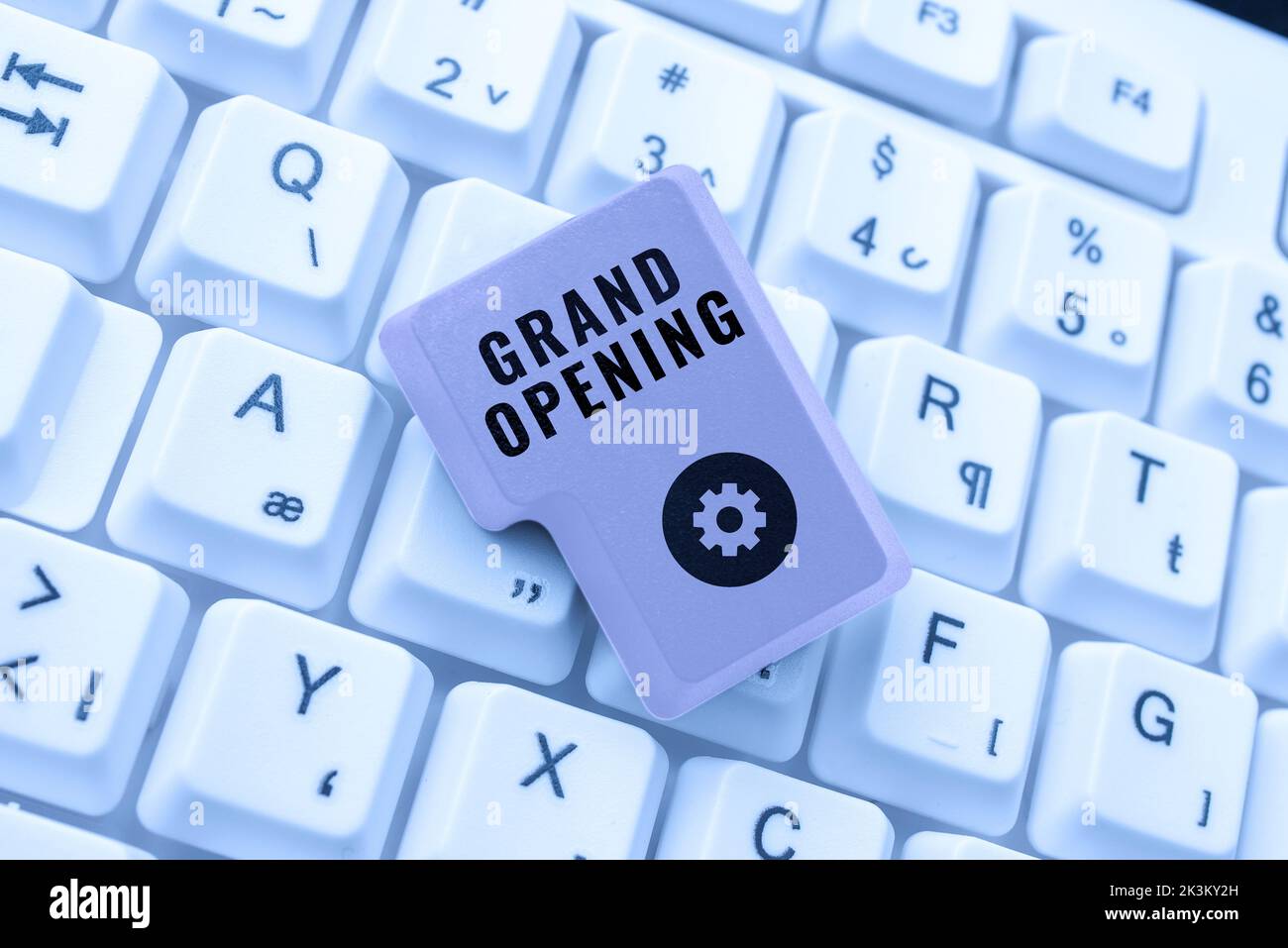 Conceptual caption Grand Opening. Business showcase Ribbon Cutting New ...