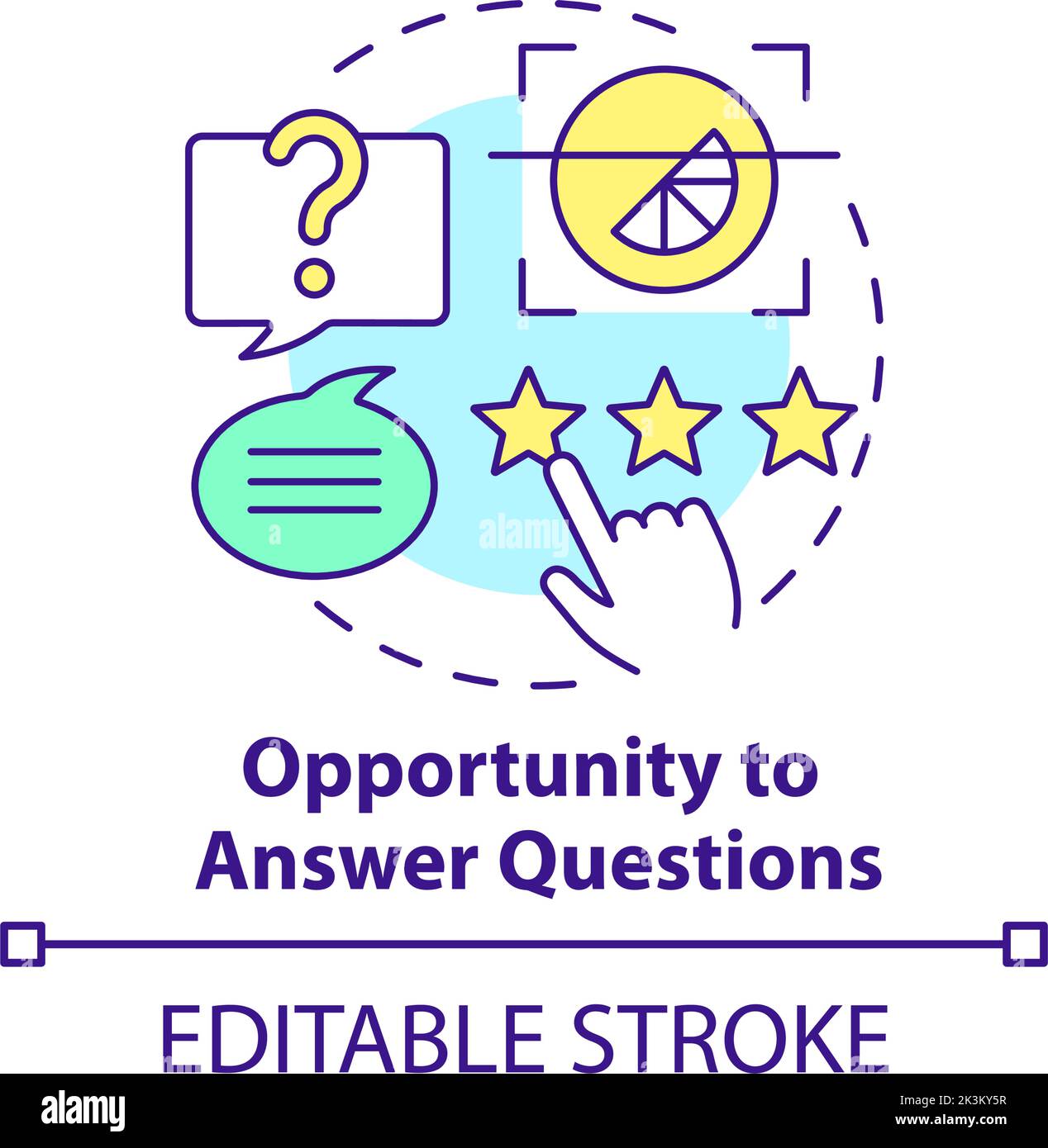 Opportunity to answer questions concept icon Stock Vector Image & Art ...