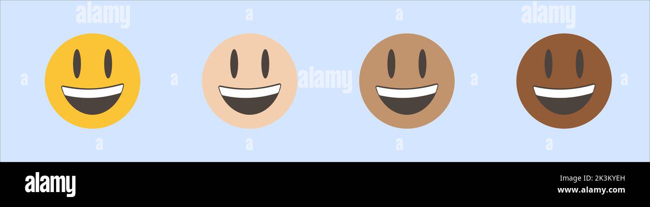 Grinning face with big eyes. Vector illustration. emoji. Isolated 3D ...