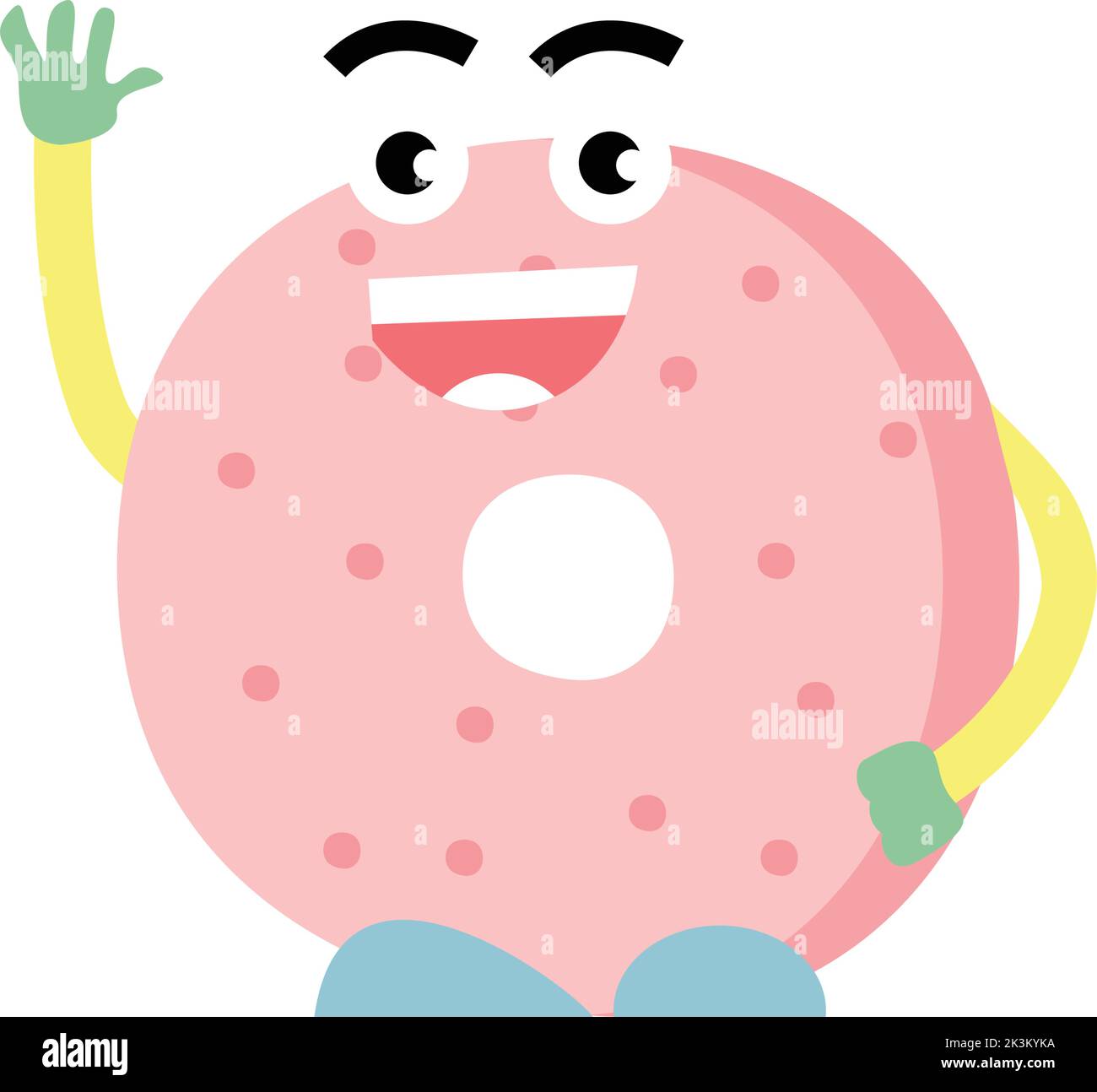 A vector illustration of a funny and ridiculous donut mascot Stock ...