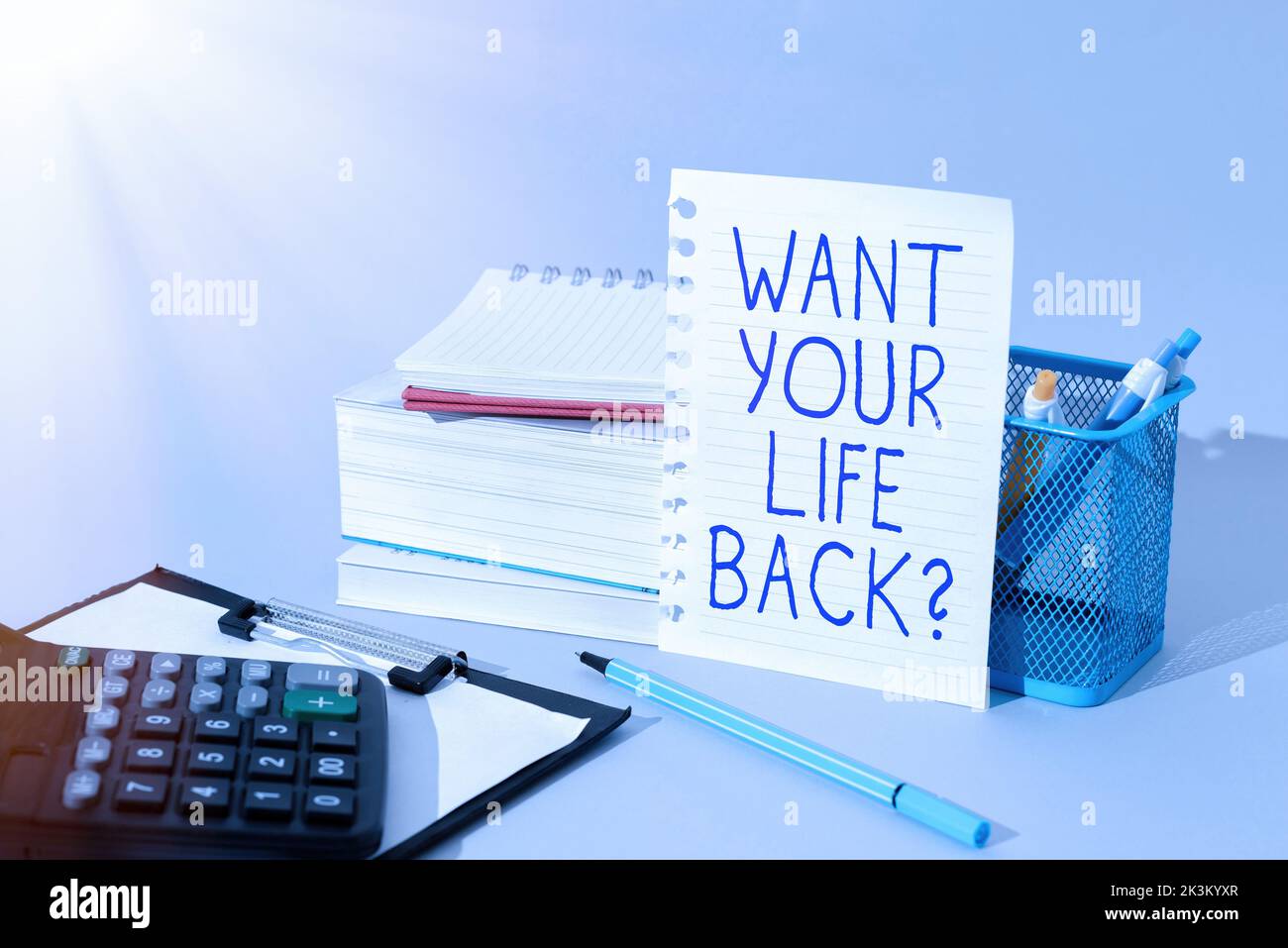 Text caption presenting Want Your Life Back Question. Word for Have ...