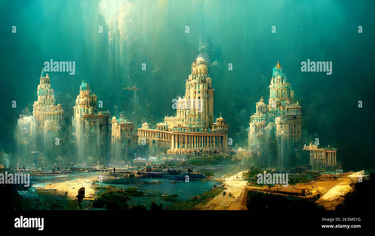 Fantasy city under water hi-res stock photography and images - Alamy